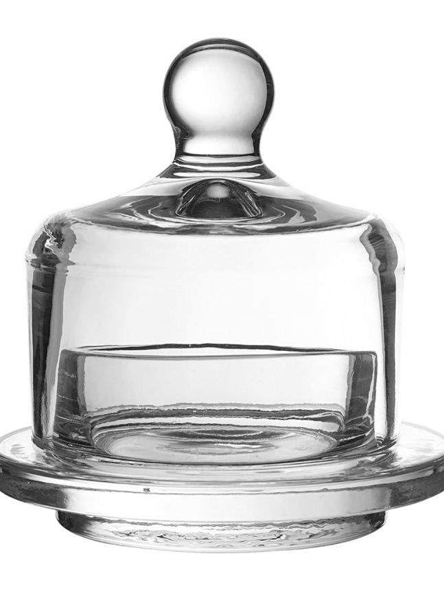 Glass Round Butter Dish – CASHMERE GOOSE